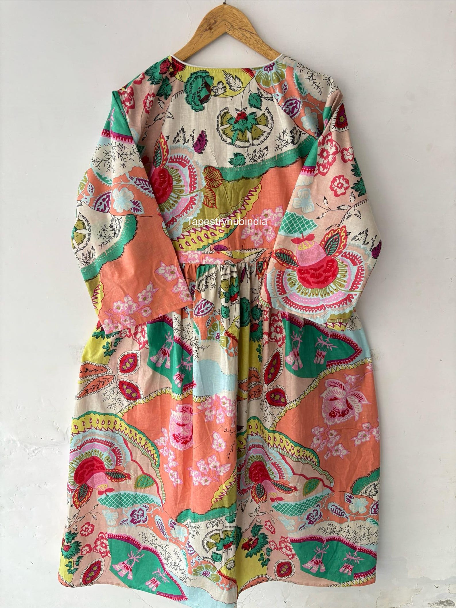 Cotton Dress, Screen Print Dress, Digital Print Cotton Dress, Long ...