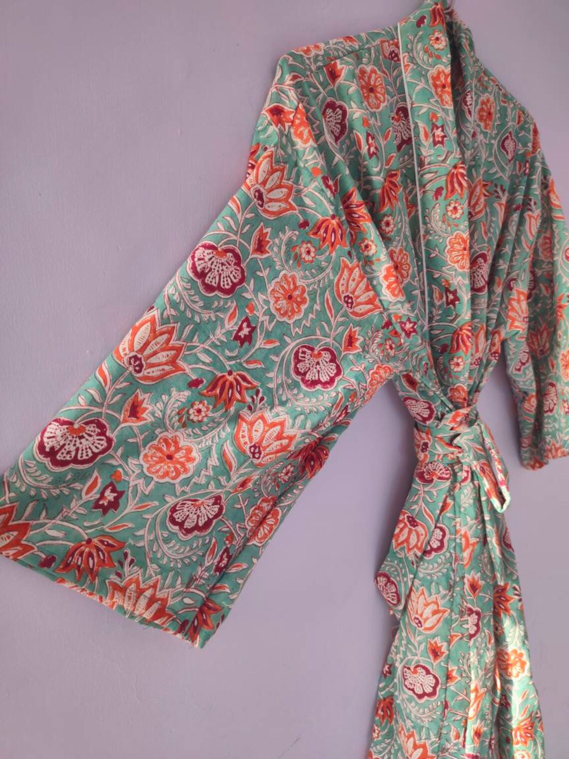 Cotton Kimono Robes for Women Indian Dressing Gown Unisex | Etsy