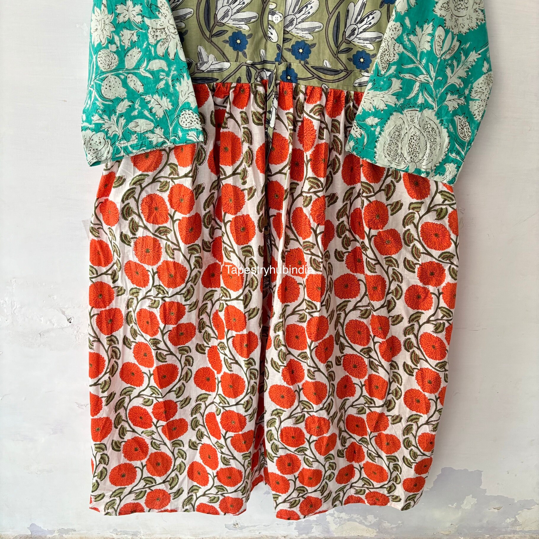 Handmade Cotton Dress, Block Printed Dress, Handblock Cotton Dress ...