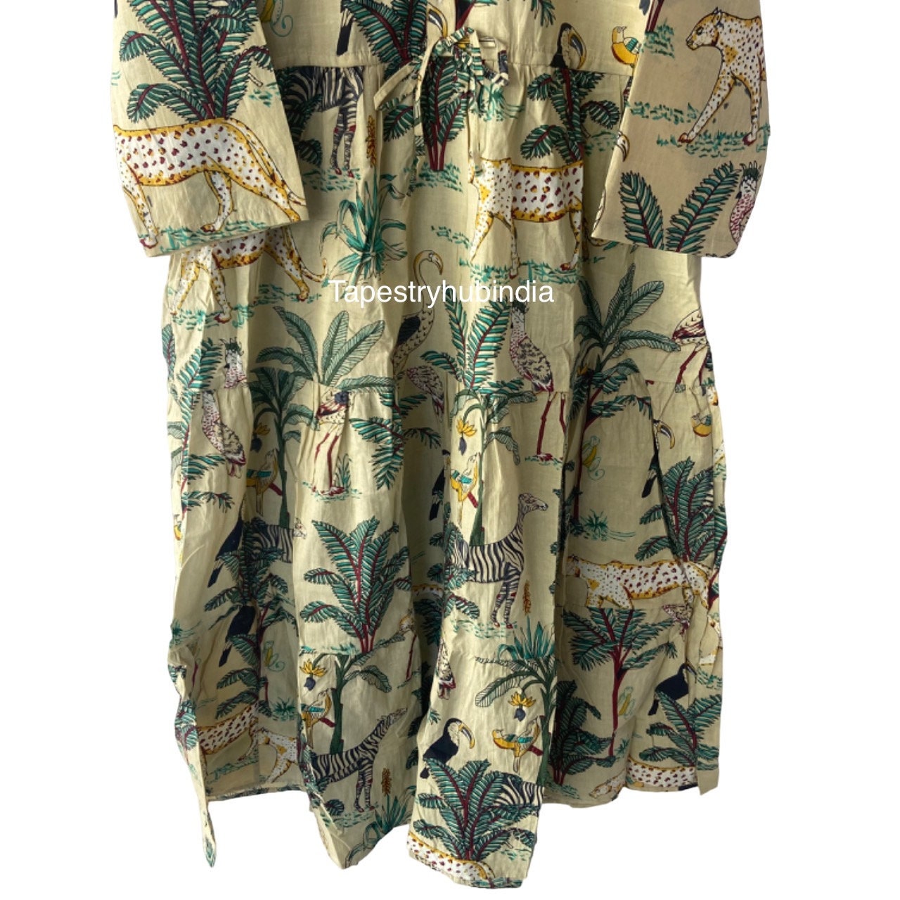 Hand Print Dresshandblock Cotton Dressindian Print - Etsy