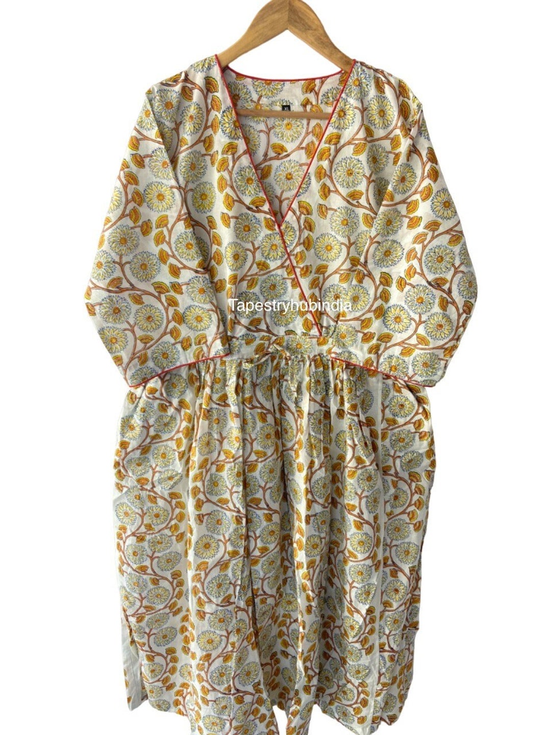 Women Dress Hand Print Dress,cotton Dress,block Print Dress,cotton ...