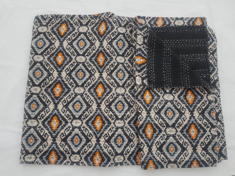 Indian Handmade New Ethnic Buta Printed Kantha Quilt Gudri | Etsy