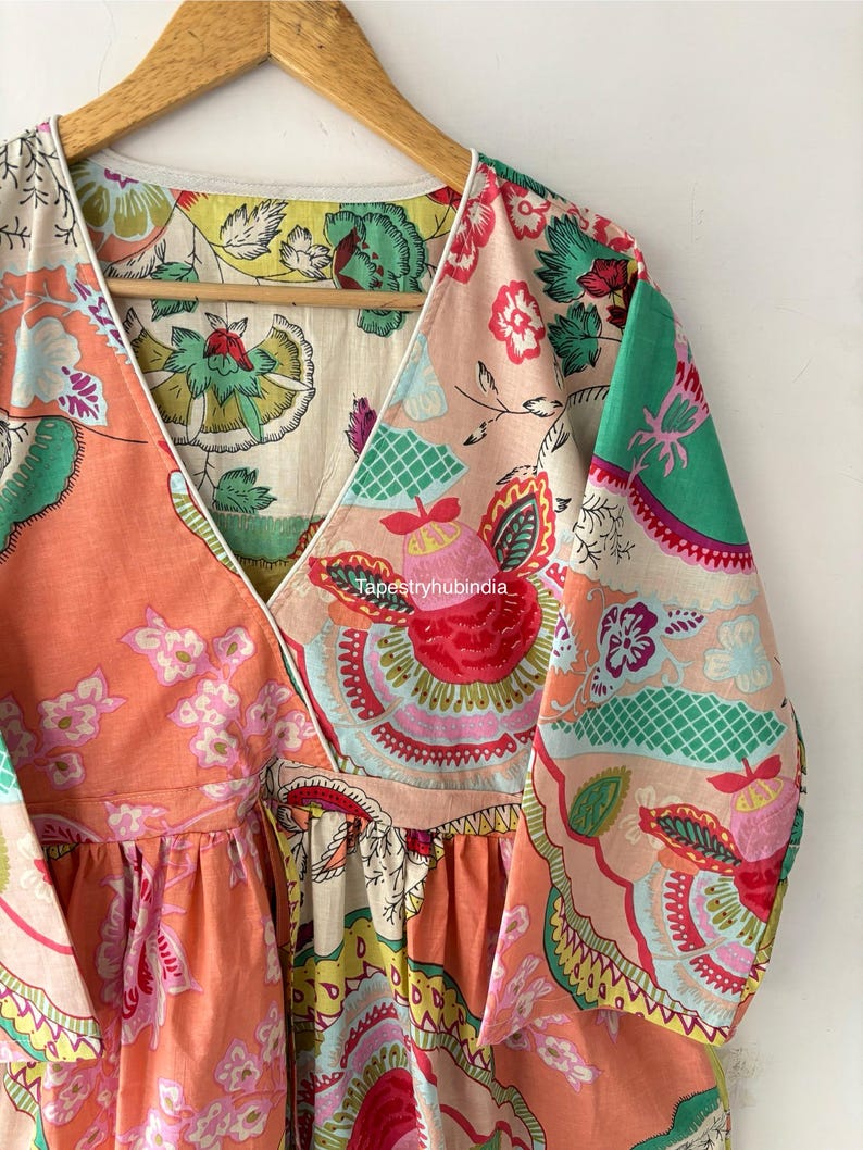 Cotton Dress, Screen Print Dress, Digital Print Cotton Dress, Long ...
