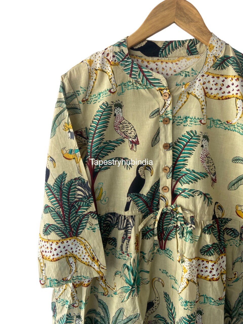 Hand Print Dresshandblock Cotton Dressindian Print - Etsy