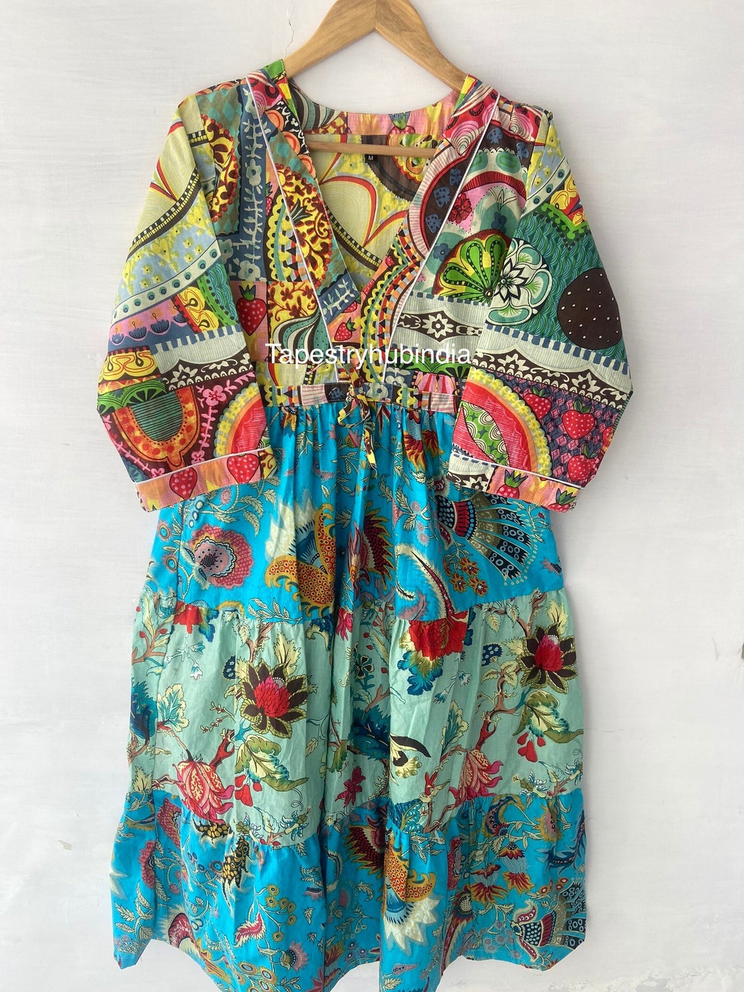 Hand Block Printed Dress| Summer Dress| Printed Dress Cotton Dress ...