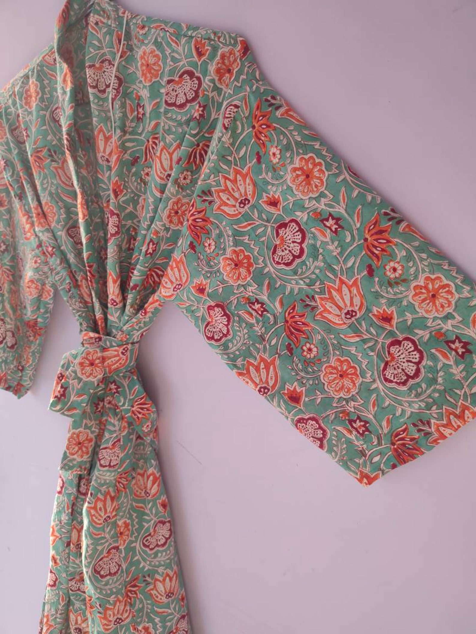 Cotton Kimono Robes for Women Indian Dressing Gown Unisex | Etsy