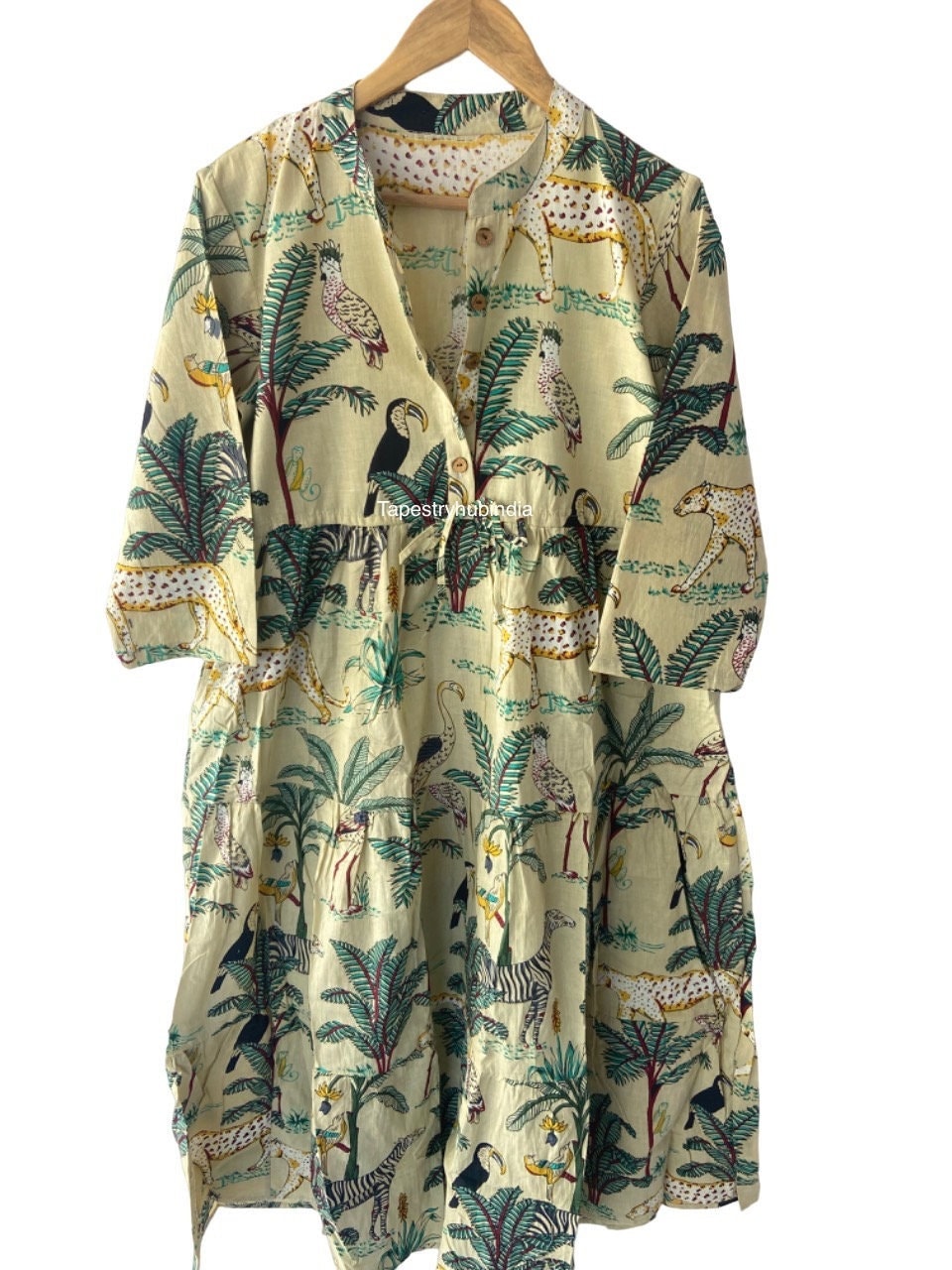 Hand Print Dress,handblock Cotton Dress,indian Print Dress,cotton Block ...