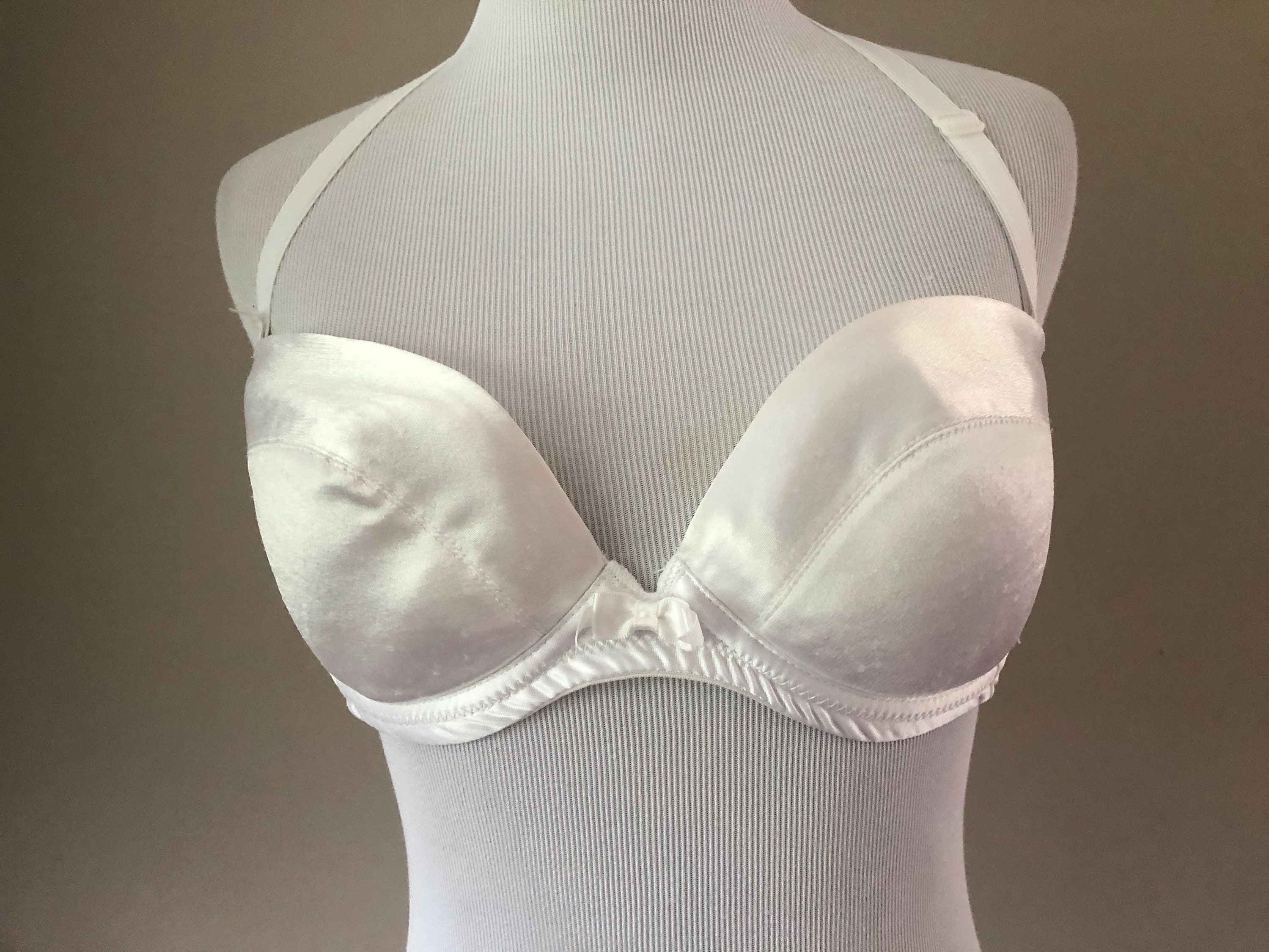 Vintage Wonderbra Bra White Satin Underwire Push Up Bra Size Etsy Canada