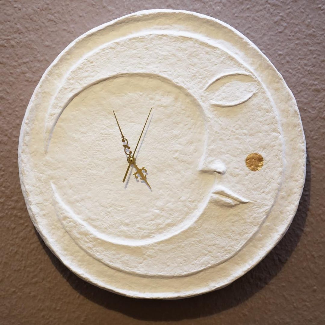 Wall Clock With Papier-mâché and Radio Controlled Clock Movement DCF ...