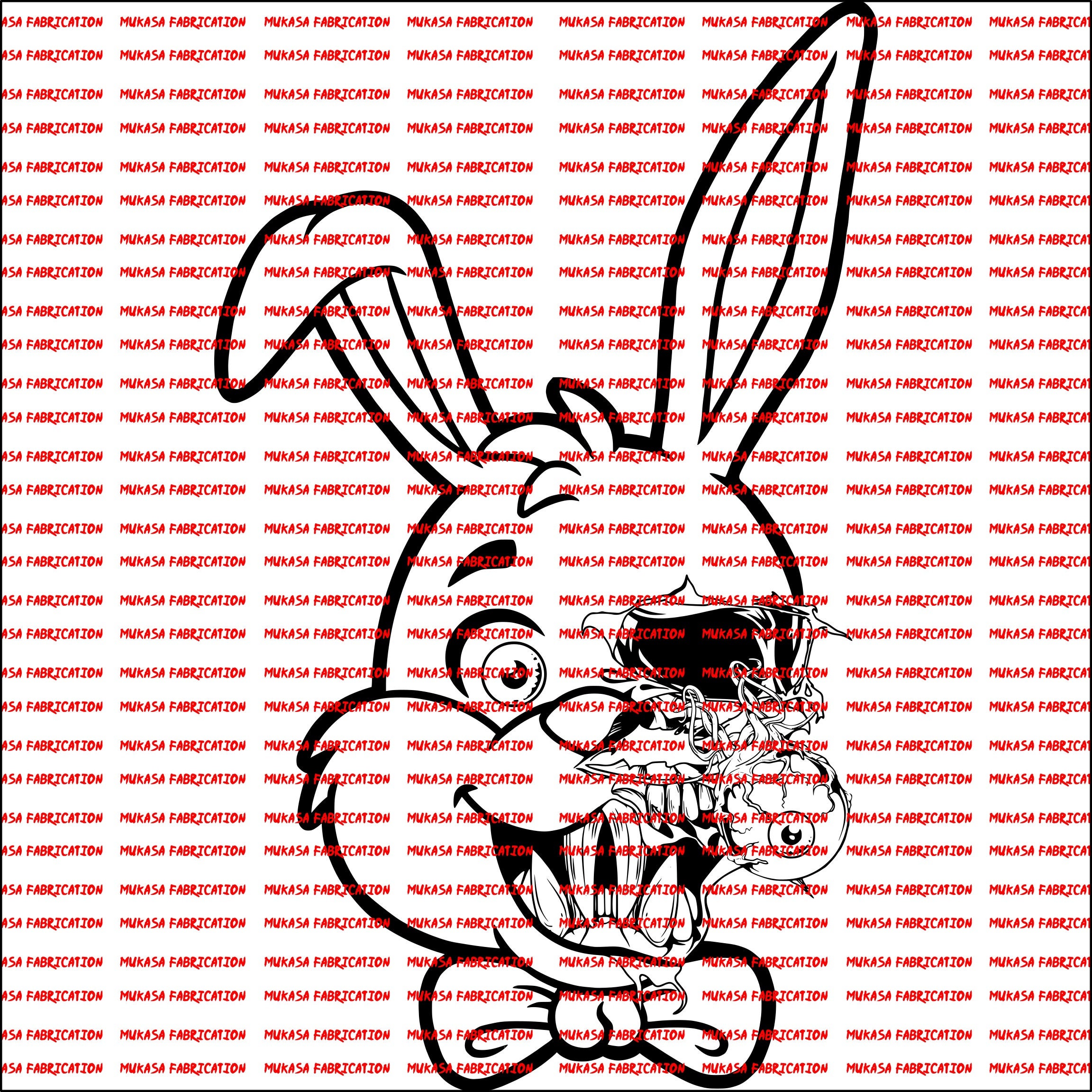 Zombie Rabbit Drawing