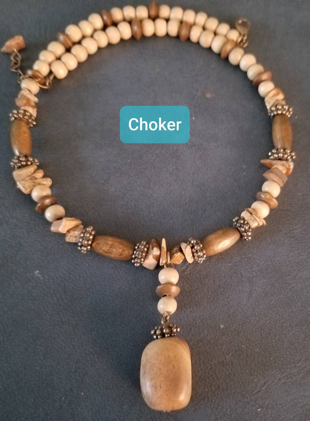 Surtido Vintage de Collares de Madera Con Cuentas - Etsy España