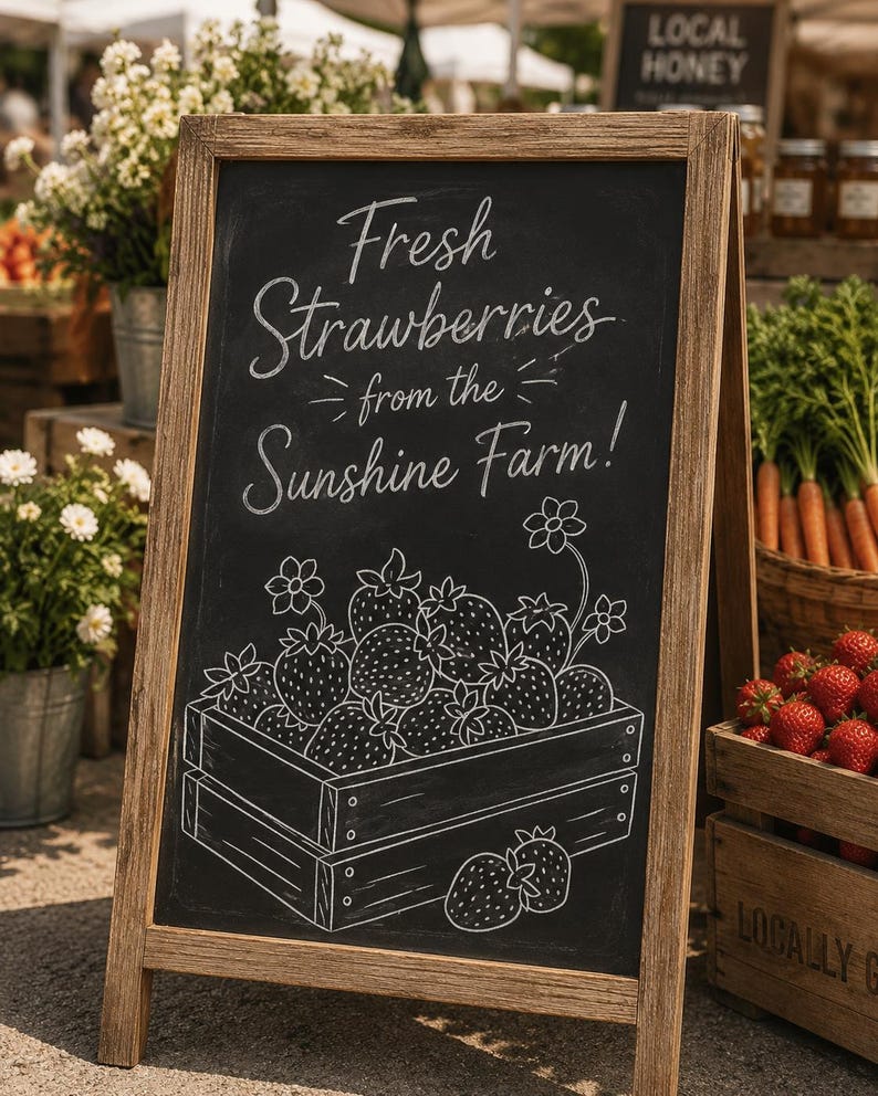 50 Farmers Market iPad Procreate Stamps, Hand Drawn Farm Brushes ...