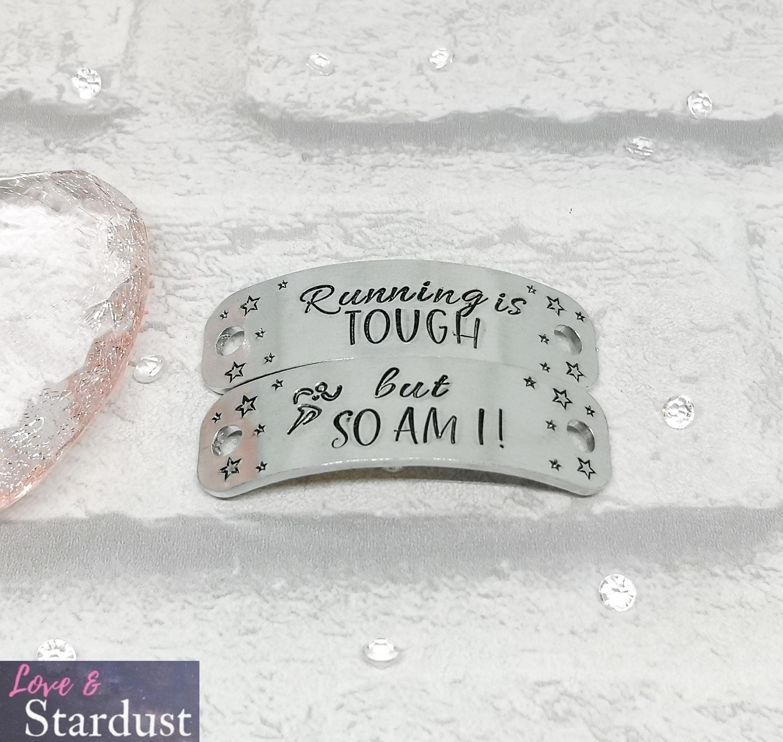 Trainer Tags Running is Tough but so Am I Inspirational Shoe - Etsy