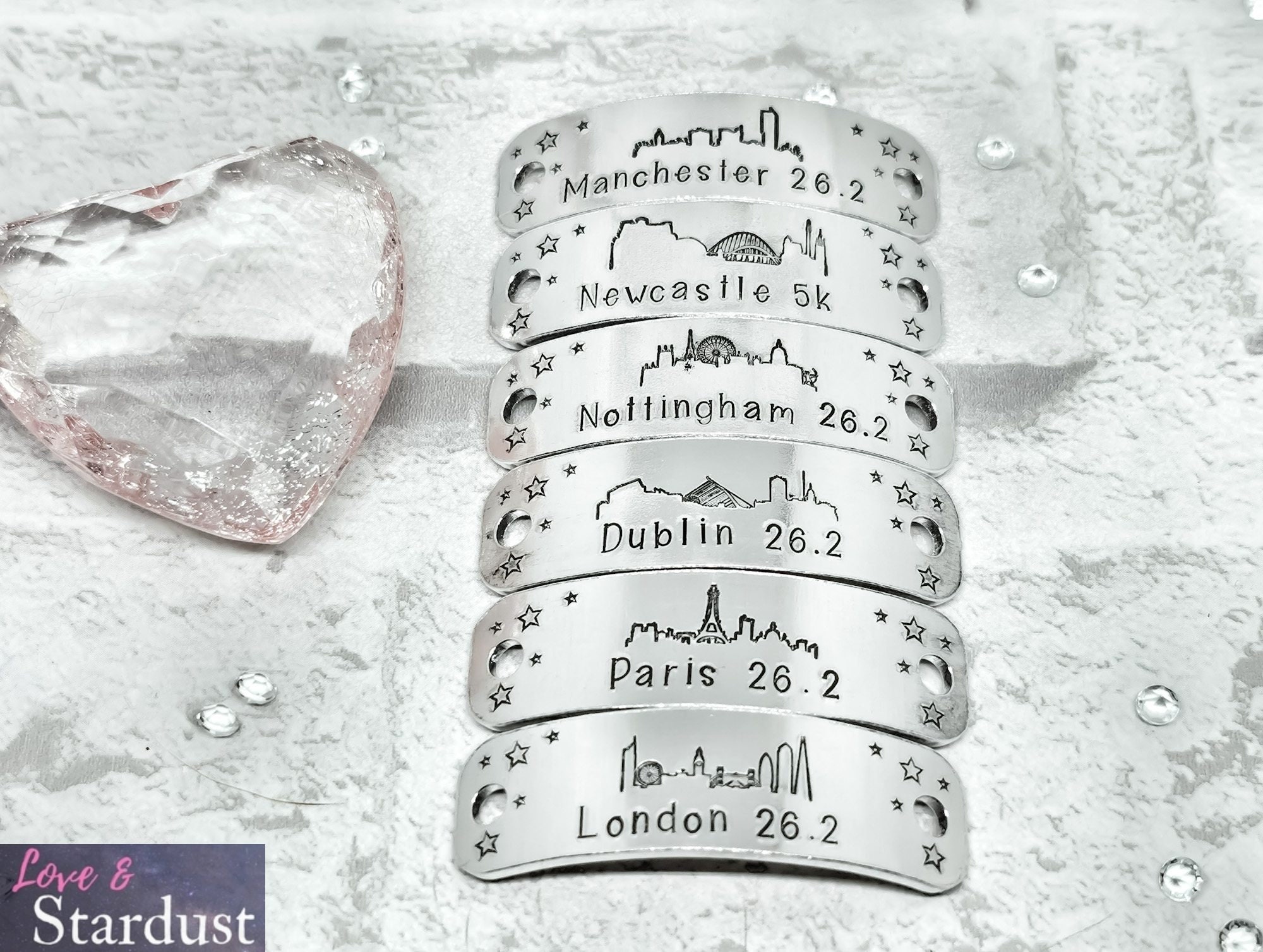 Paris Skyline Trainer Tags Dream Believe & Achieve 26.2 - Etsy