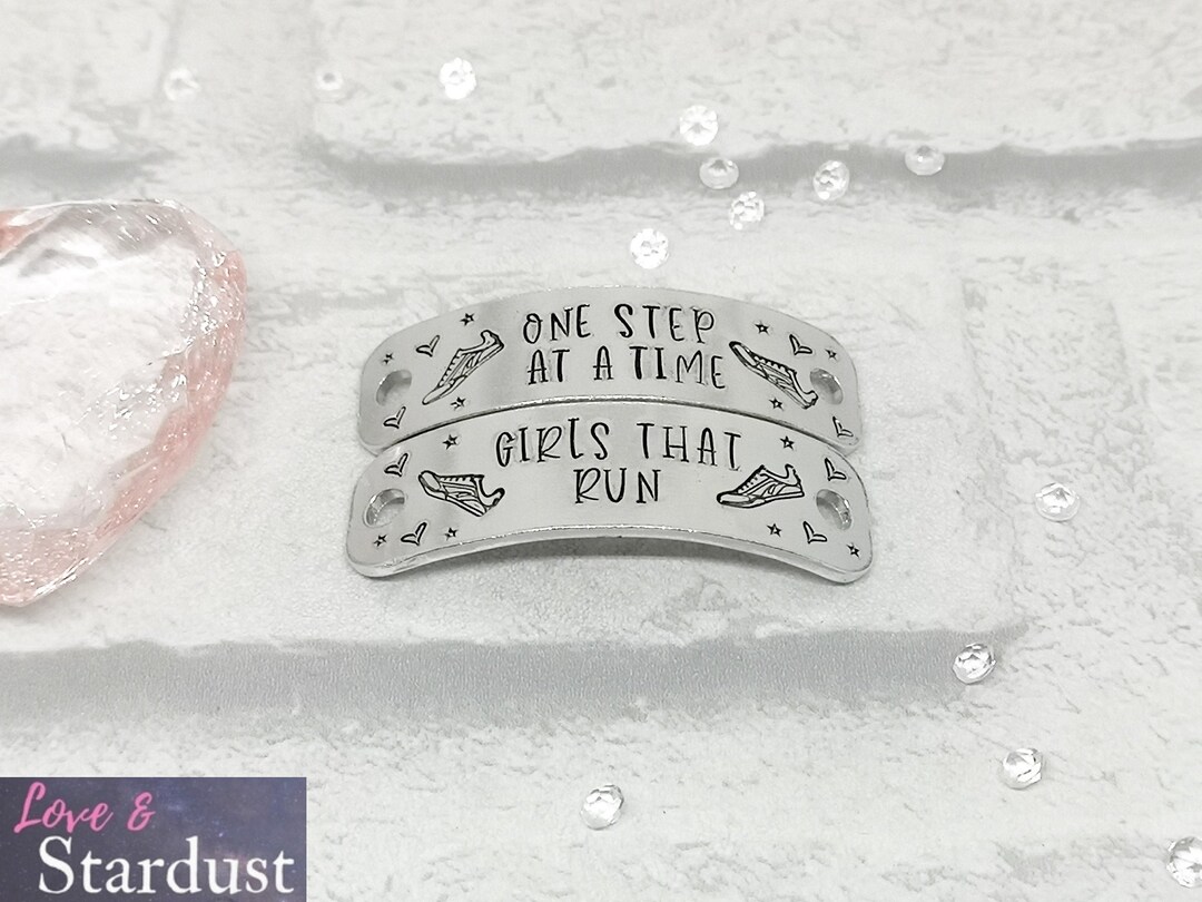 Trainer Tags One Step at a Time Girls That Run Inspirational Shoe Lace ...