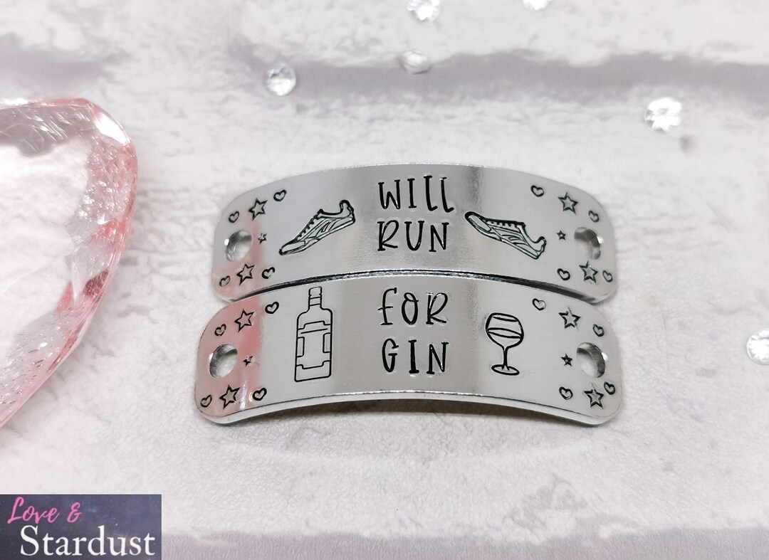 Will Run for Gin TRAINER TAGS Fun Runners Shoe Lace Charms Gin and ...