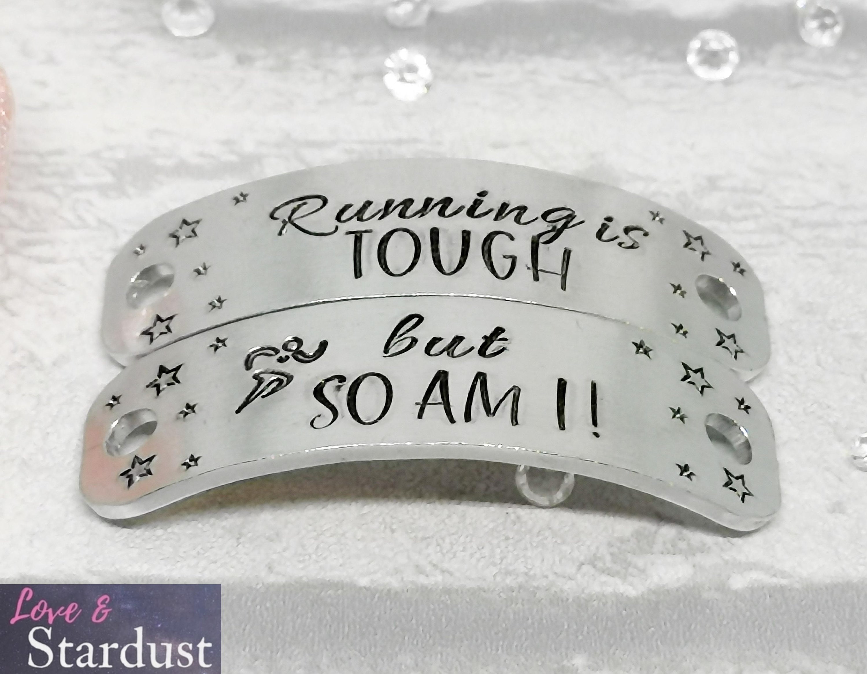 Trainer Tags Running is Tough but so Am I Inspirational Shoe - Etsy