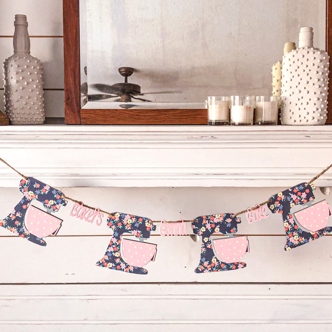 DIY Kitchen Mixer Banner, 3-D Laser Cut Blank Mixer Banner, Blank Mixer ...