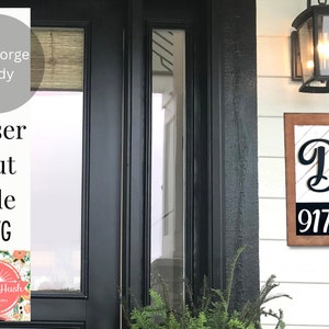 Address Sign SVG File, Front Porch Decorations, Glowforge Project ...