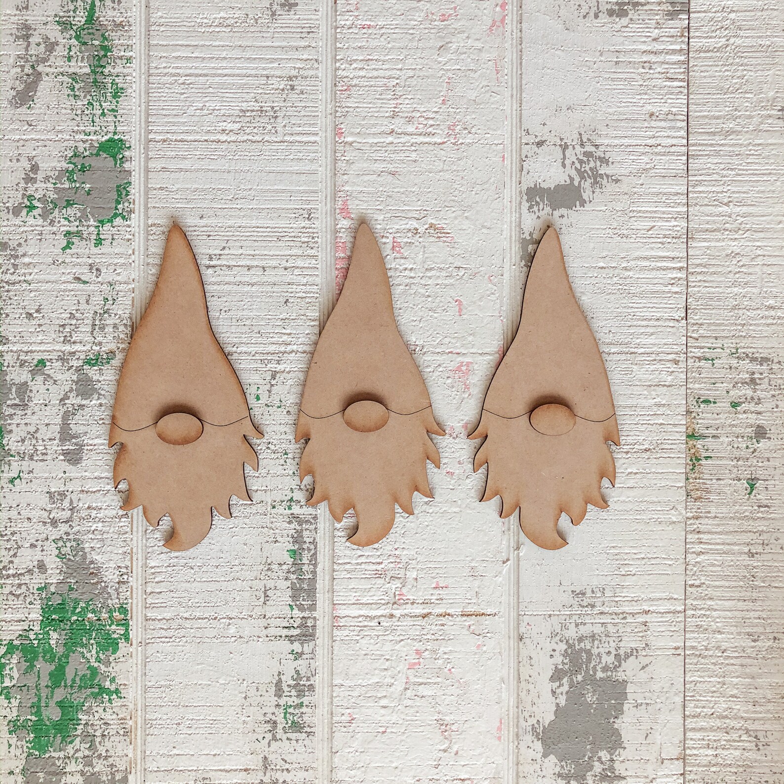 Set of 3 DIY Gnome Cutouts Blank Laser Cut Gnomes Unfinished | Etsy