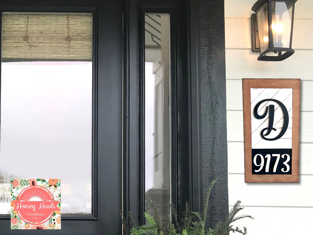 Personalized Address Sign, Front Porch Decor, House Number Sign ...