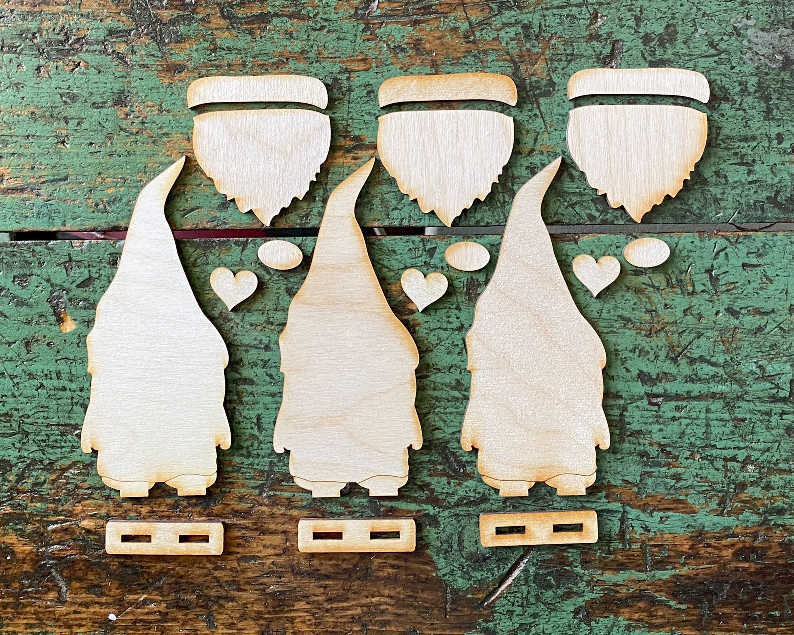 Set of 3 DIY Standing Gnome Cutouts Blank 3D Gnomes - Etsy