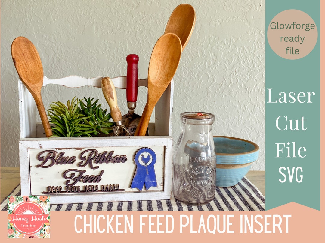 Chicken Feed Plaque SVG File, Farm Interchangeable Tool Box Insert ...