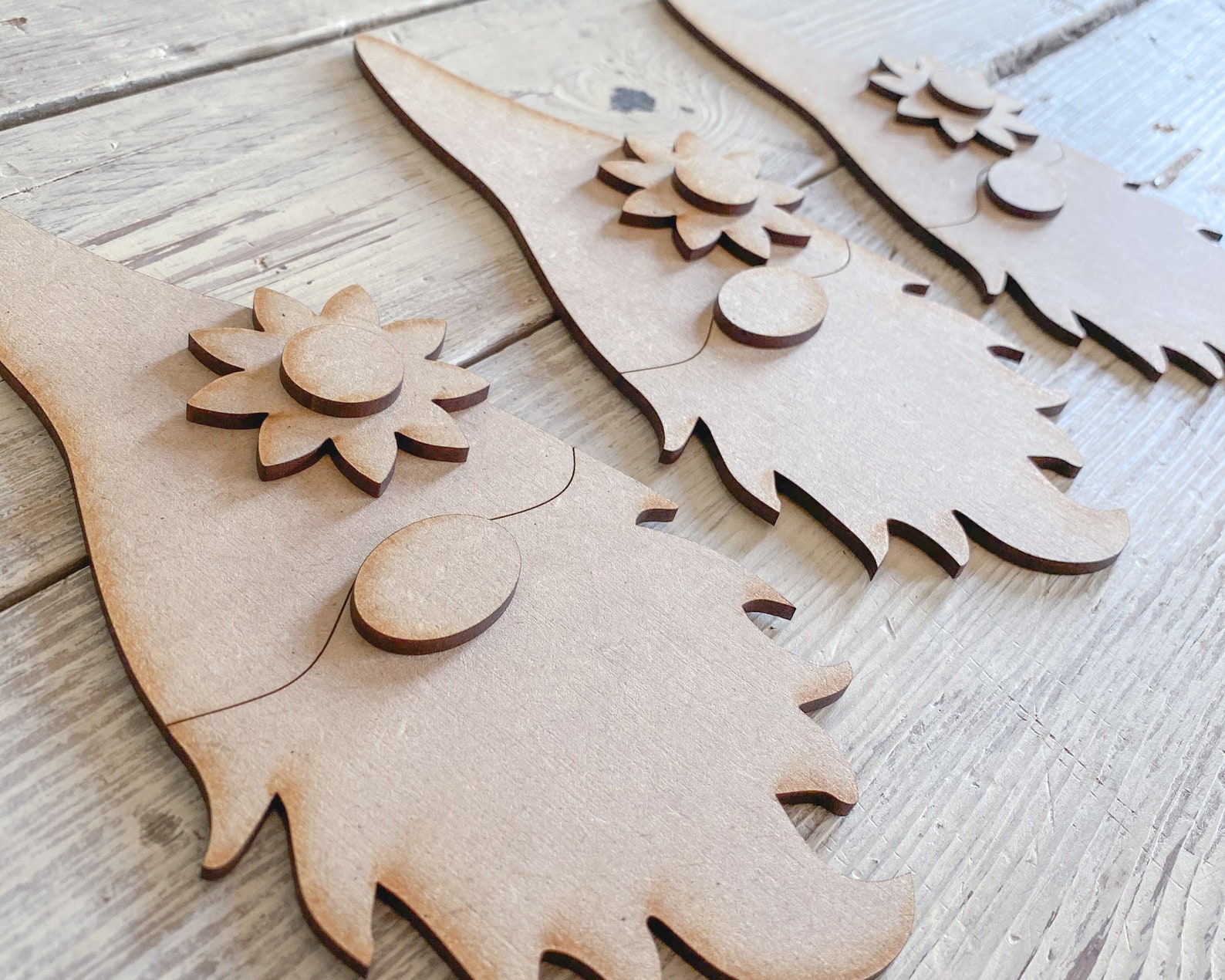 Set of 3 DIY Fall Gnome Cutouts Blank Gnomes With Sunflower - Etsy