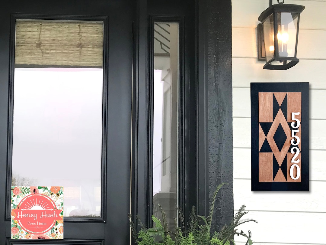 Personalized Address Sign, Front Porch Decor, House Number Sign ...