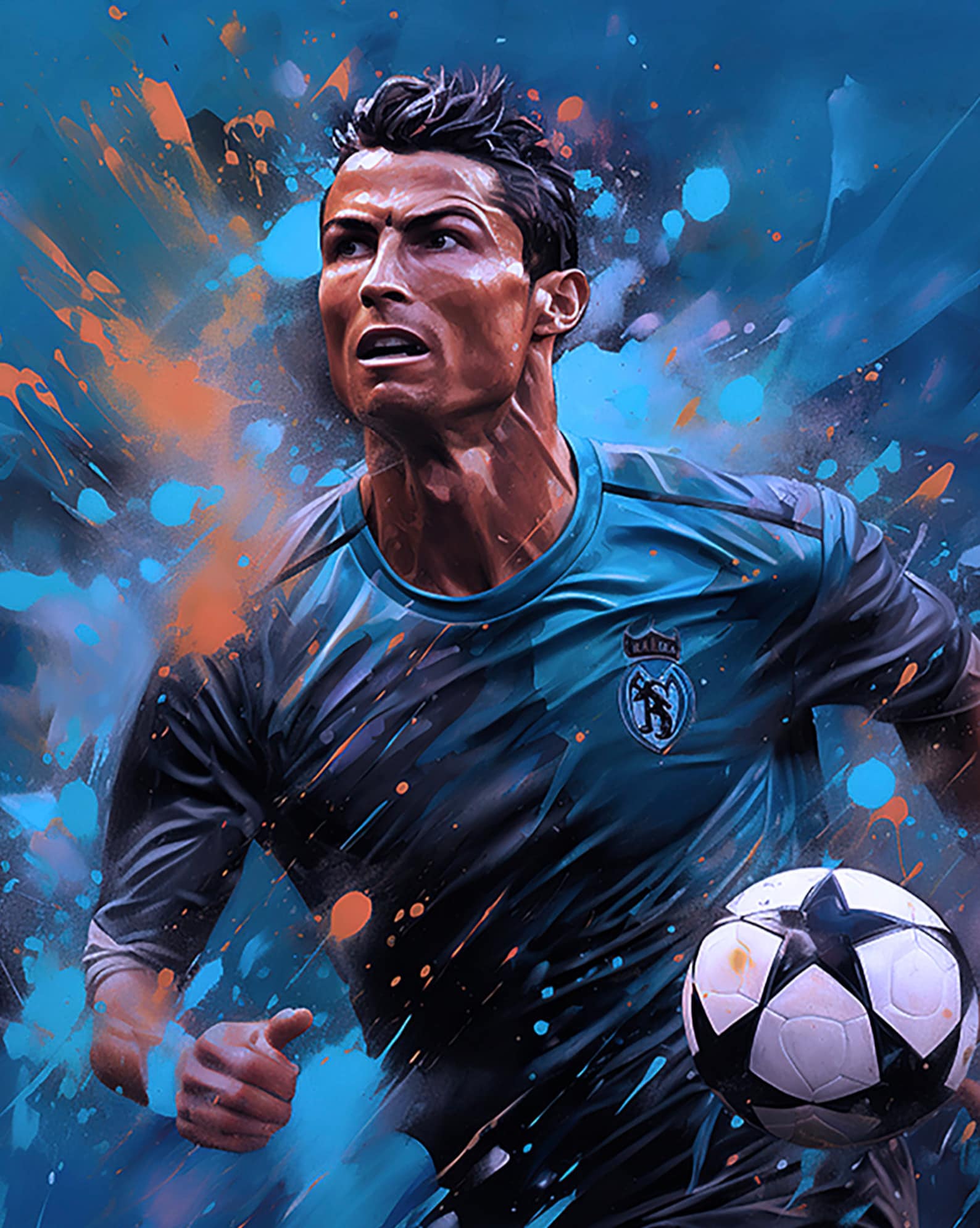 Ronaldo Illustrated Portrait Poster Art - Etsy UK