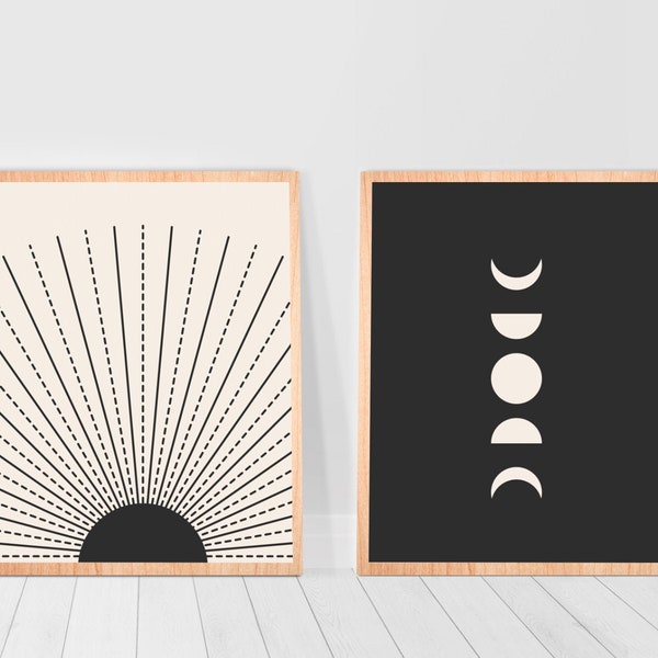 Sun and Moon Poster - Etsy
