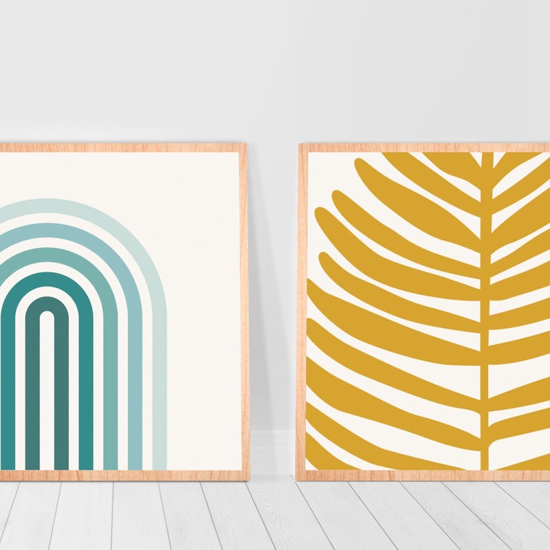 Yellow and Teal - Etsy