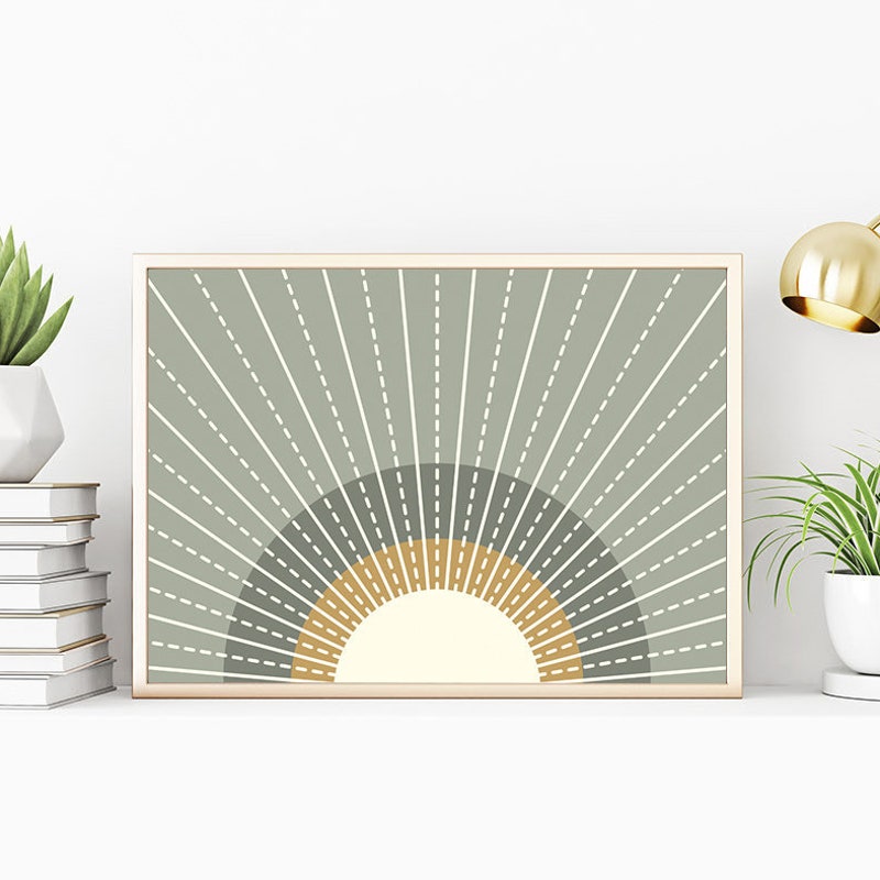 Boho Sun Print - Etsy
