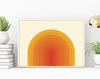 70s Orange Poster - Etsy