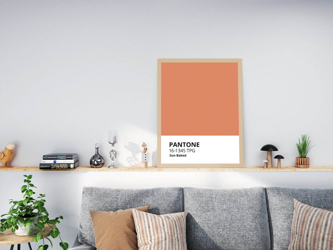 Burnt Orange Print Pantone Color Printable Wall Art Pantone | Etsy