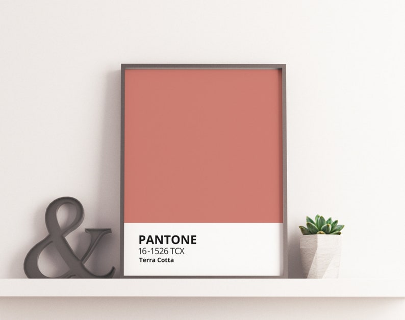 Pantone Colors Terracotta Print Decor pantone print Terracotta | Etsy