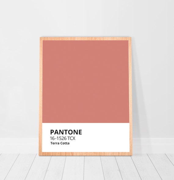 Pantone Colors Terracotta Print Decor pantone print Terracotta | Etsy