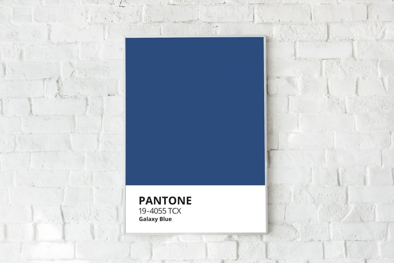 Navy Blue Wall Print Digital Download Pantone Print Pantone | Etsy