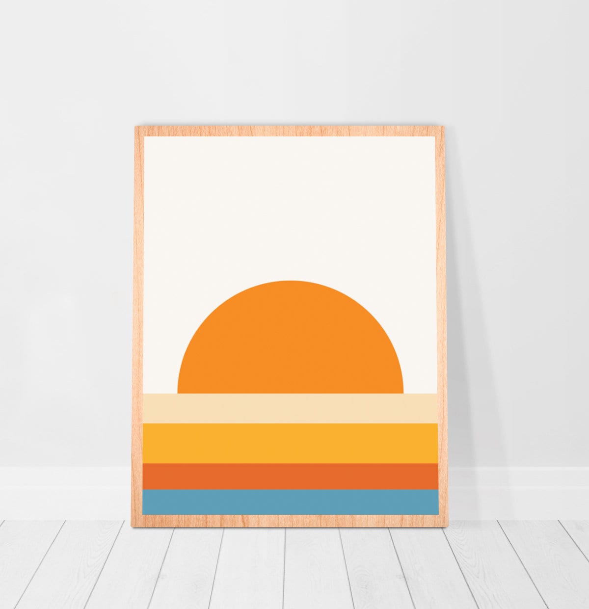 Retro print set of 6 piece wall art 70s art prints poster sun | Etsy