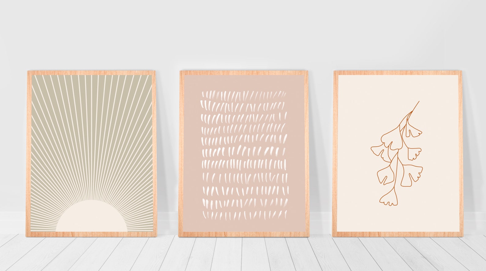 Sun Poster Gallery Wall Set of 3 Piece Wall Art Boho Wall - Etsy