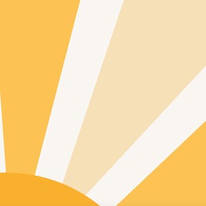Yellow Sun Print Dorm Decor Retro Sun Poster Boho Sun Nursery Art Sun ...