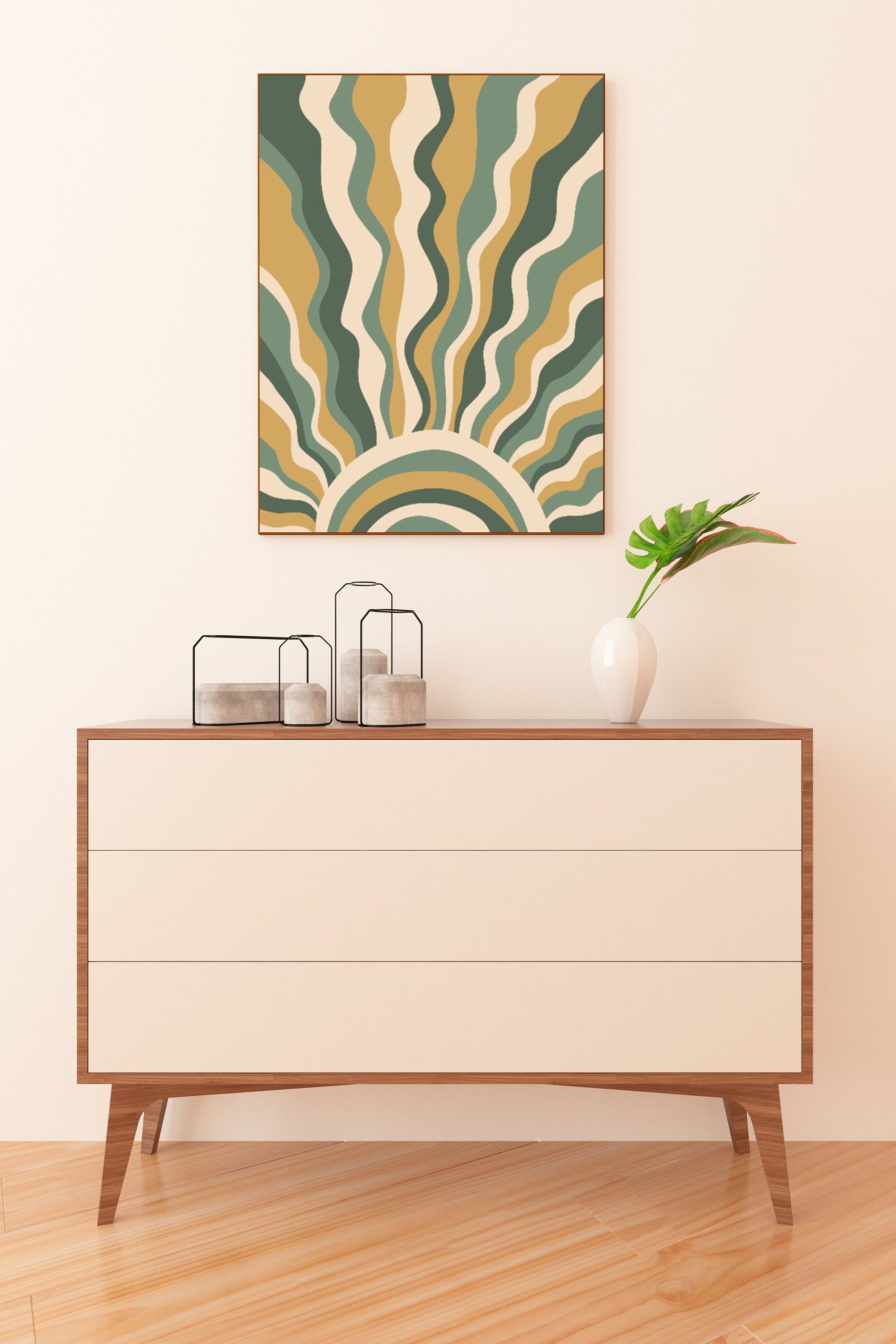 Posters Aesthetic Funky Wall Art Boho Sun Print Dorm Decor | Etsy