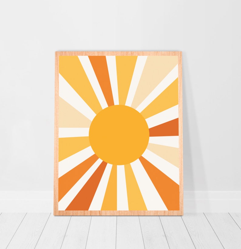 Rainbow Print Set of 4 Retro Wall Decor 70s 1970s Poster Art - Etsy