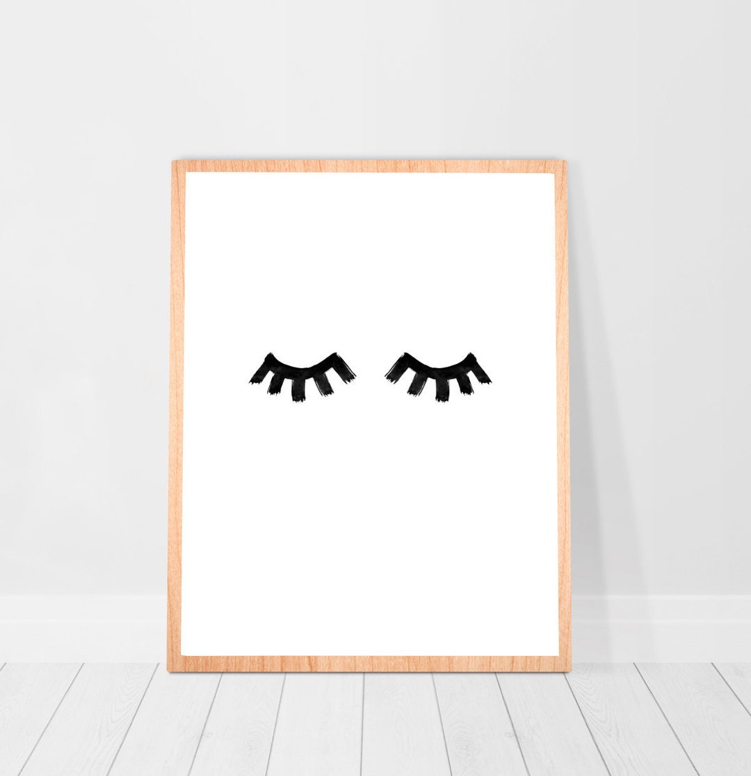 Preppy Room Decor Dorm Lashes Wall Art Sweet Dreams Bedroom Print Sleep ...