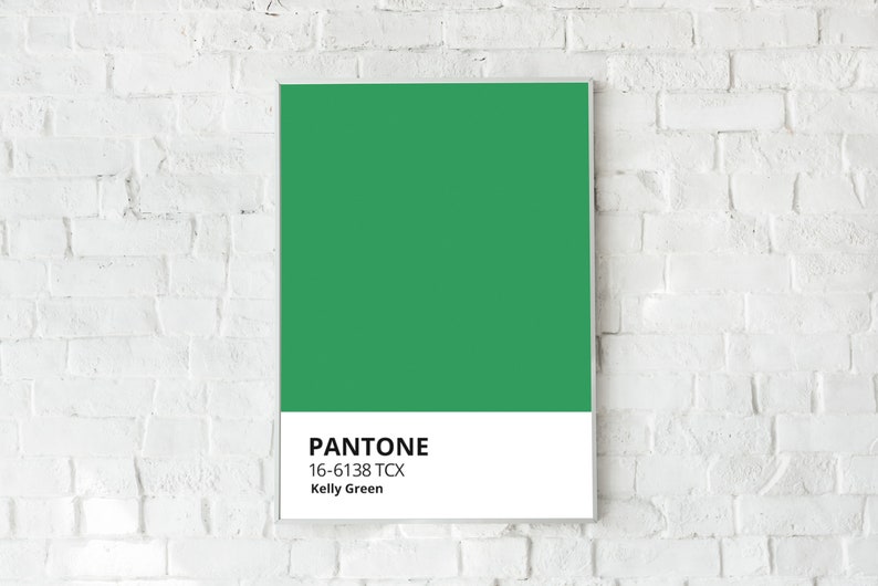 Pantone Colors Kelly Green Printable Poster dorm decor Digital | Etsy