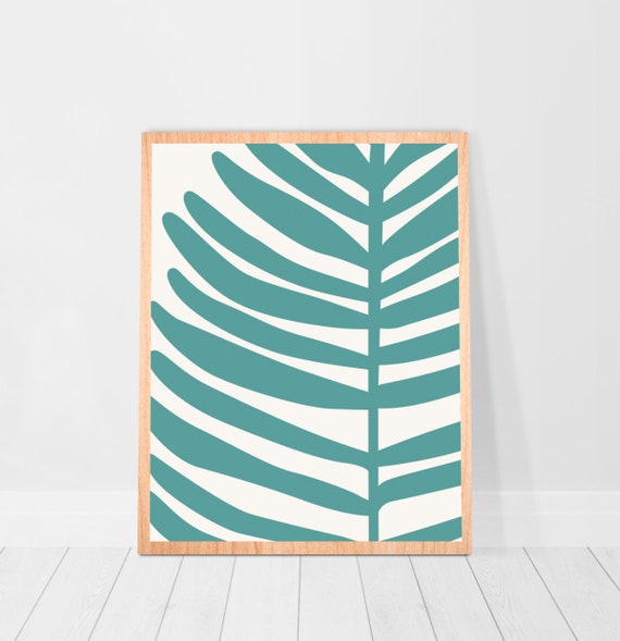 Teal Abstract Art Color Block Green Wall Print Poster Decor | Etsy