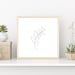 Square Botanical Print Set of 4 Minimalist Dorm Decor Farmhouse Wall ...