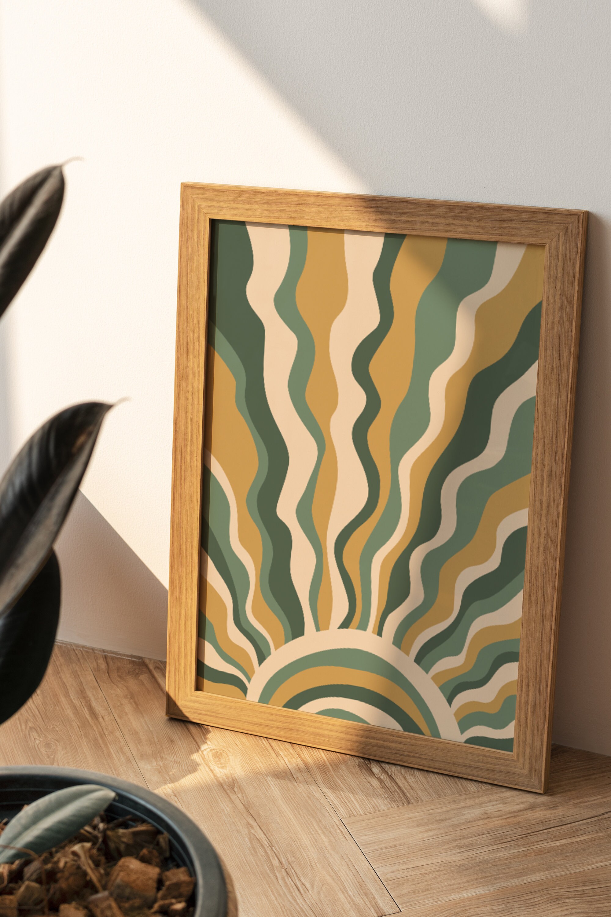 Posters Aesthetic Funky Wall Art Boho Sun Print Dorm Decor | Etsy