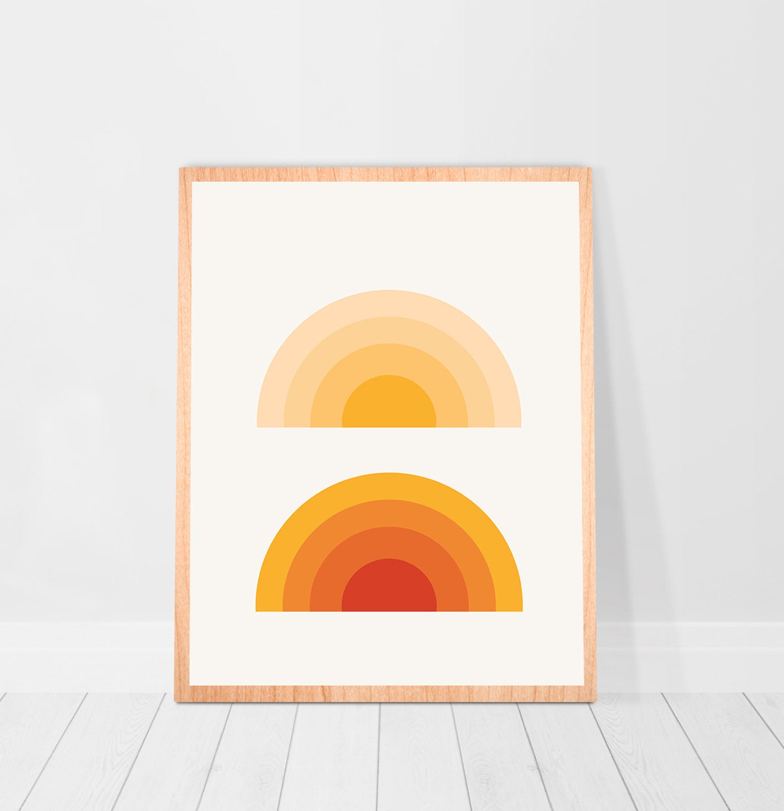 Rainbow Print Set of 4 Retro Wall Decor 70s 1970s Poster Art | Etsy