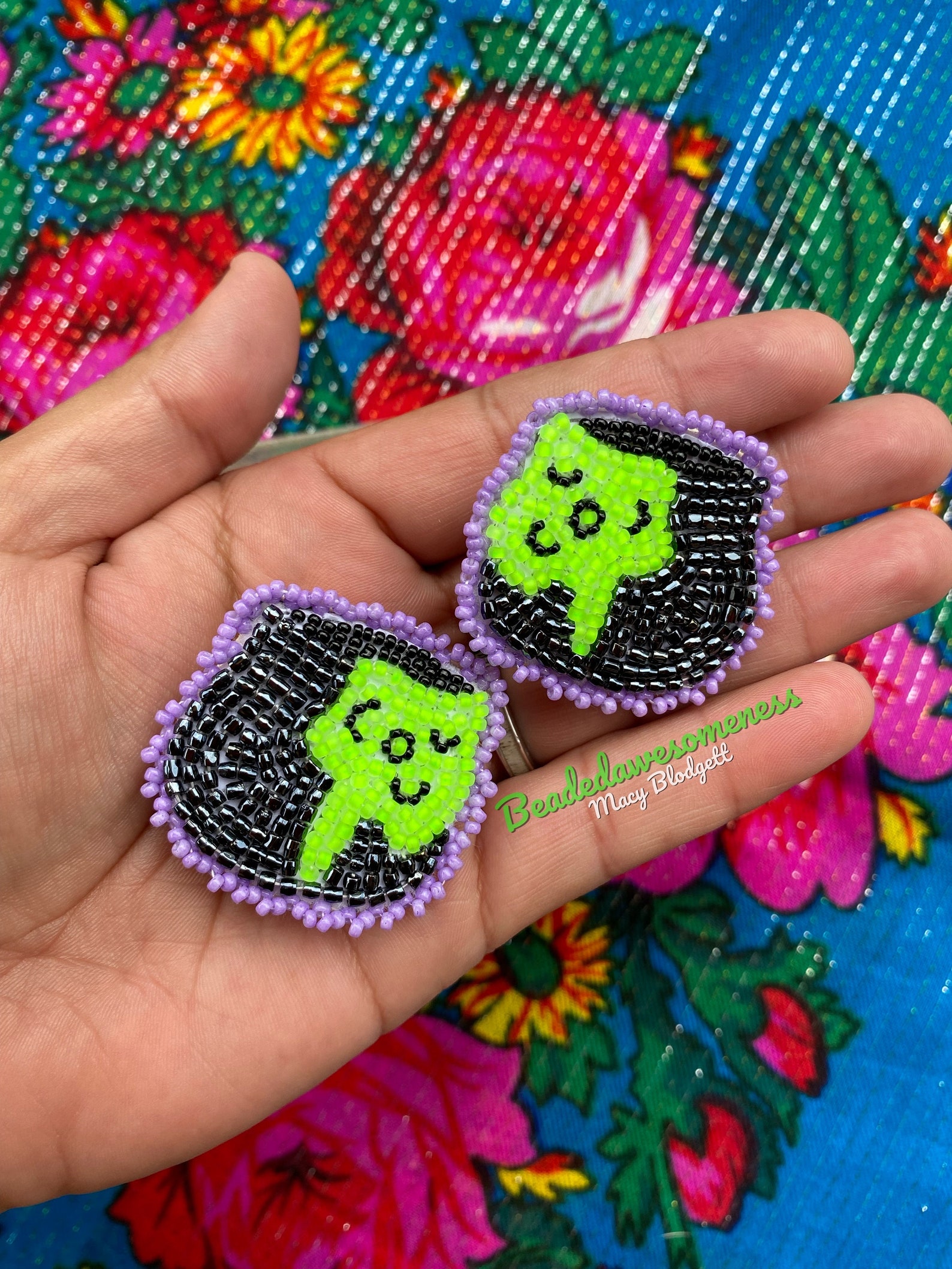 Native American Beaded Halloween Earrings - Etsy